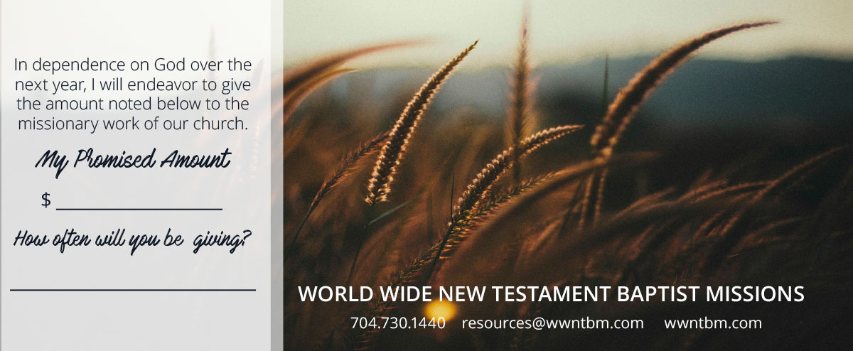 Faith Promise — World Wide New Testament Baptist MissionsWorld Wide New ...