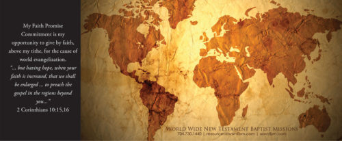 Faith Promise — World Wide New Testament Baptist MissionsWorld Wide New ...